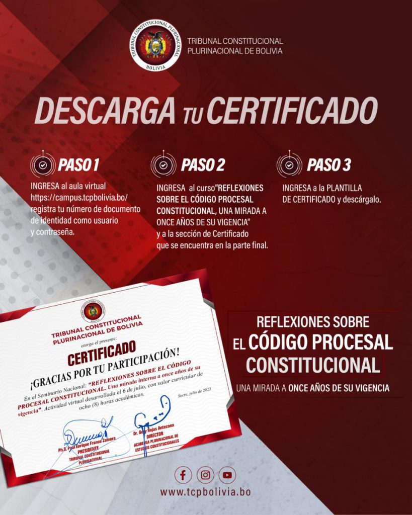 DESCARGA TU CERTIFICADO – .:: Tribunal Constitucional Plurinacional